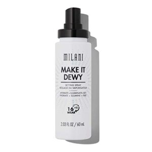 milani make it dewy 3-in-1 setting spray – hydrate + illuminate + set (2.03 fl. oz.) cruelty-free makeup setting spray – prime & hydrate skin for a bright, refreshing look