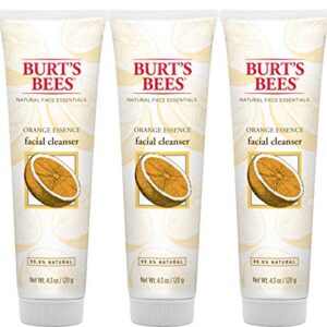 Burt's Bees Orange Essence Facial Cleanser, Sulfate-Free Face Wash, 4.3 Oz (Pack of 3) (Package May Vary)