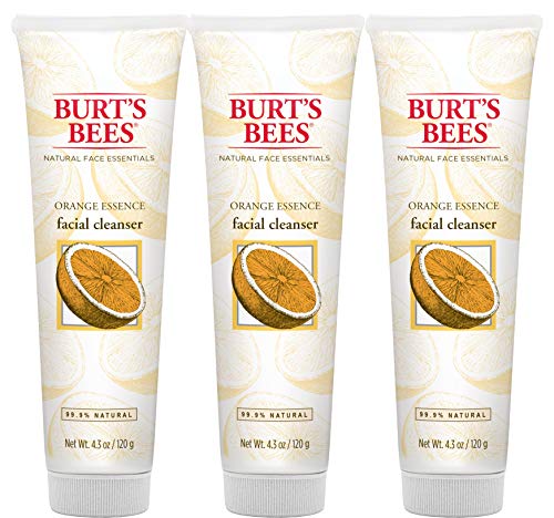 Burt's Bees Orange Essence Facial Cleanser, Sulfate-Free Face Wash, 4.3 Oz (Pack of 3) (Package May Vary)