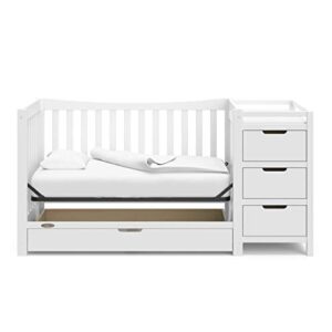 Graco Remi 4-in-1 Convertible Crib & Changer with Drawer - White