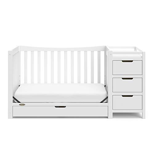 Graco Remi 4-in-1 Convertible Crib & Changer with Drawer - White