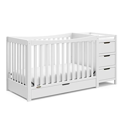 Graco Remi 4-in-1 Convertible Crib & Changer with Drawer - White