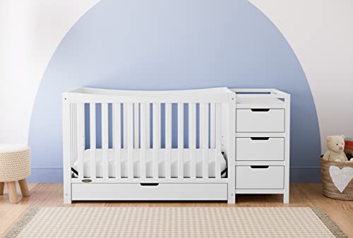 Graco Remi 4-in-1 Convertible Crib & Changer with Drawer - White