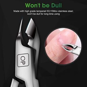 Cuticle Trimmer Cuticle Nippers Clippers Stainless Steel Hangnail Remover Extremely Sharp Cutter Pedicure Manicure Tool, opove X7 Rainbow Gradient