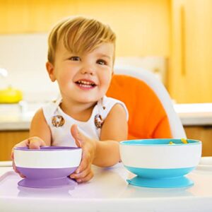 Munchkin® Stay Put™ Bowls and Divided Plates, 5 Pack, Blue/Green/Purple