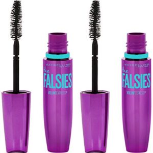 maybelline volum’ express the falsies volumizing, washable mascara, blackest black, 2 count