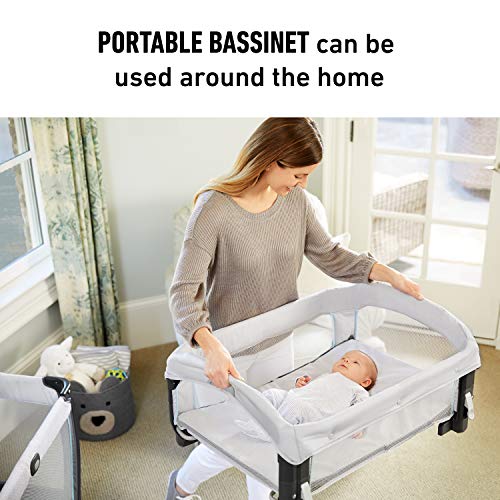 Graco My View 4 in 1 Bassinet | Infant to Toddler Bassinet with 4 Stages, Derby , 23.19x33.5x32.25 Inch (Pack of 1)