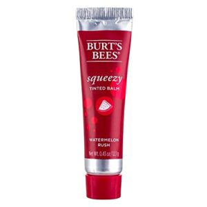 Burt's Bees 100% Natural Origin Squeezy Tinted Lip Balm, Watermelon Rush, 0.43 Ounce Squeeze Tube