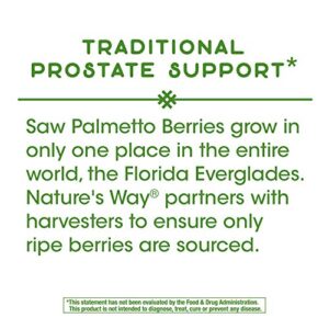 Nature's Way Saw Palmetto Berries; 585 mg; Non-GMO Project Verified; TRU-ID Certified; 180 Vcaps