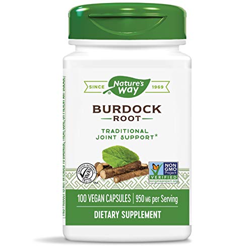 Nature's Way Burdock Root, 950 mg per serving, 100 Vegan Caps (Packaging May Vary)