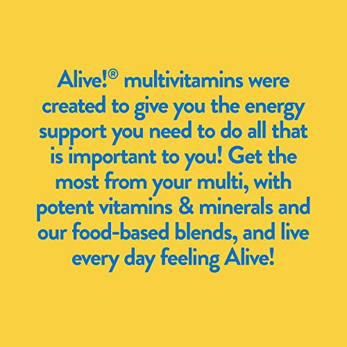 Nature’s Way Alive! Men’s Max3 Potency Multivitamin, Supports Whole Body Wellness*, Supports Cellular Energy*, B-Vitamins, Gluten-Free, 90 Tablets