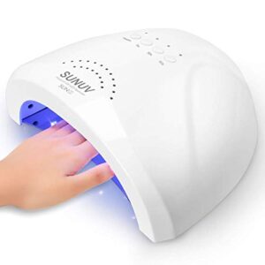 uv led nail lamp, sunuv gel nail light for nail polish 48w uv dryer with 3 timers sunone