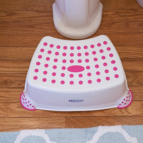 Graco Sure Foot Step Stool, White/Pink