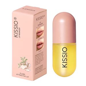 KISSIO Lip Plumper,Natural Lip Plumper, lip plumper for day use,Lip Plumper Gloss Make Lips Fuller and Moisturizing 5.5ml