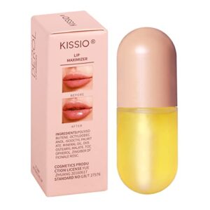 KISSIO Lip Plumper,Natural Lip Plumper, lip plumper for day use,Lip Plumper Gloss Make Lips Fuller and Moisturizing 5.5ml