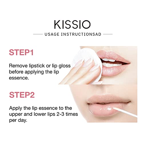 KISSIO Lip Plumper,Natural Lip Plumper, lip plumper for day use,Lip Plumper Gloss Make Lips Fuller and Moisturizing 5.5ml