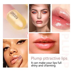 KISSIO Lip Plumper,Natural Lip Plumper, lip plumper for day use,Lip Plumper Gloss Make Lips Fuller and Moisturizing 5.5ml