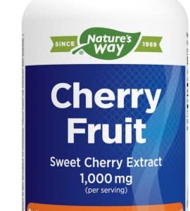 Nature's Way Cherry Fruit, Sweet Cherry Extract, Supports Antioxidant Pathways*, 1,000 mg Per Serving, 180 Capsules