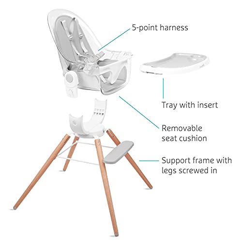 Munchkin® 360° Cloud™ Baby High Chair with Clear Seat and 360° Swivel