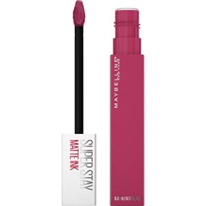 maybelline super stay matte ink liquid lipstick makeup, long lasting high impact color, up to 16h wear, pathfinder, berry pink, 1 count