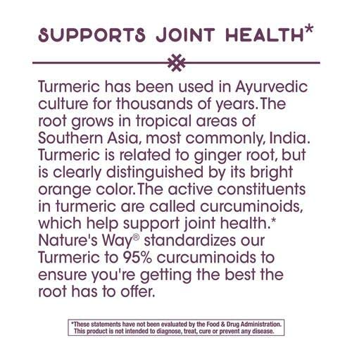 Nature's Way Premium Extract Turmeric Max Potency Standardized to 95% Curcuminoids 750 mg per serving 60 VCaps