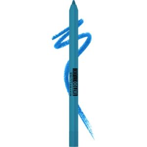 maybelline new york tattoo studio long-lasting sharpenable eyeliner pencil, glide on smooth gel pigments with 36 hour wear, waterproof, arctic skies, 0.04 oz