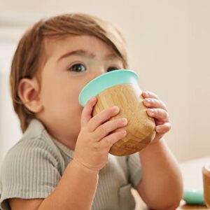 Munchkin® Bambou™ 5oz Open Training Cup for Babies and Toddlers, Non-Toxic Bamboo and Food-Grade Silicone