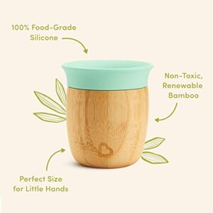 Munchkin® Bambou™ 5oz Open Training Cup for Babies and Toddlers, Non-Toxic Bamboo and Food-Grade Silicone