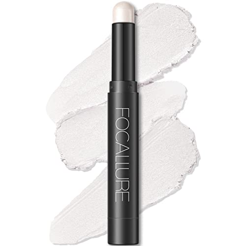 FOCALLURE Shimmer and Matte Cream Eyeshadow Stick,Smooth Brilliant Eye Brightener Pencil,High Pigment Eye Highlighter Pen for Women,Long Lasting Waterproof Eye Shadow and Liners Makeup (FROST)