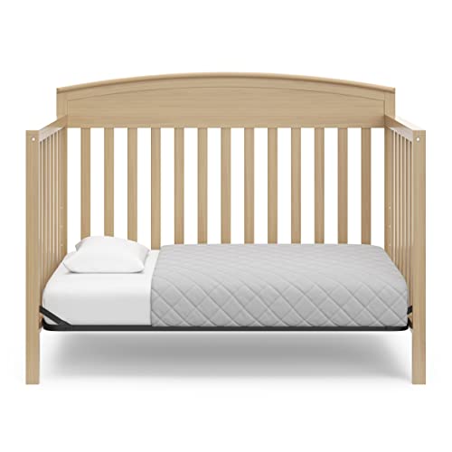 Graco Benton 5-in-1 Convertible Crib (Driftwood) – GREENGUARD Gold Certified, Converts from Baby Crib to Toddler Bed, Daybed and Full-Size Bed, Fits Standard Full-Size Crib Mattress