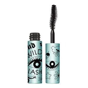 urban decay wild lash plant-powered volumizing mascara, travel size – black – 16hr wear, smudge, transfer & flake resistant – vegan formula with sunflower seed, avocado & coconut oil