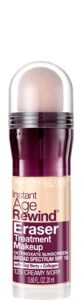 maybelline instant age rewind eraser treatment makeup with spf 18, anti aging concealer infused with goji berry and collagen, creamy ivory, 1 count