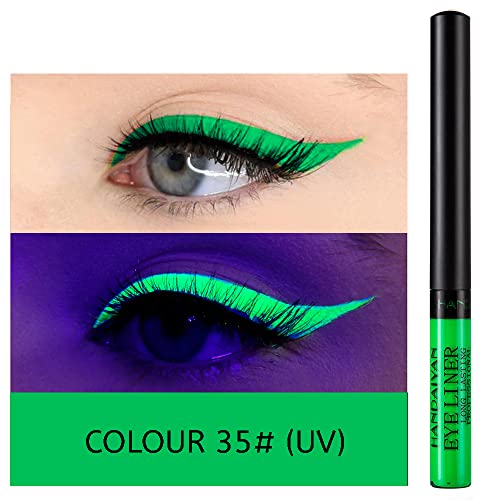 BestLand 12 Colors Matte Liquid Eyeliner Set UV Glow Rainbow Colorful Neon Eyeliner Pencil Pigmented Waterproof Smudgeproof Long Lasting Gel Eye Liner Eye Makeup Gift Kit for Women (Set C)