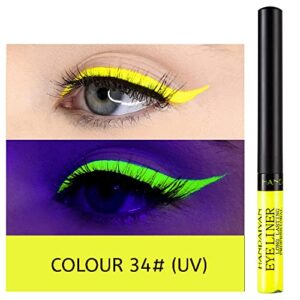 BestLand 12 Colors Matte Liquid Eyeliner Set UV Glow Rainbow Colorful Neon Eyeliner Pencil Pigmented Waterproof Smudgeproof Long Lasting Gel Eye Liner Eye Makeup Gift Kit for Women (Set C)