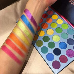 [Valentine`s Day Gift] Color Fusion Eyeshadow Palette Highly Pigmented 39 Shades Matte and Shimmers Makeup Palette, Blendable Waterproof Eye Shadow, Cruelty- Free Makeup Pallet, Full Face Eye Make Up Colorful Color Play