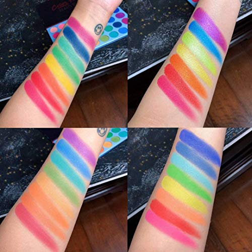 [Valentine`s Day Gift] Color Fusion Eyeshadow Palette Highly Pigmented 39 Shades Matte and Shimmers Makeup Palette, Blendable Waterproof Eye Shadow, Cruelty- Free Makeup Pallet, Full Face Eye Make Up Colorful Color Play