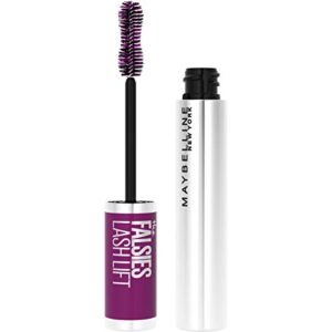 maybelline the falsies lash lift washable mascara volumizing, lengthening, lifting, curling, multiplying, eye makeup, blackest black, 1 count