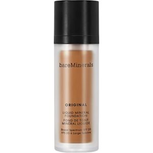 bareminerals original liquid mineral foundation broad spectrum spf 20, golden deep 28, 1 fl oz