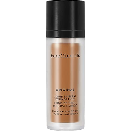 bareMinerals Original Liquid Mineral Foundation Broad Spectrum Spf 20, Golden Deep 28, 1 Fl Oz