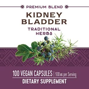 Nature's Way Kidney Bladder, Traditional Herbs Supplement, 930mg Per Serving, 100 Vegan Capsules