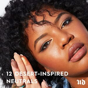 URBAN DECAY Naked Wild West Eyeshadow Palette, 12 Desert-Inspired Neutral Shades with Green & Blue - 100% Vegan, Ultra-Blendable, Rich Colors - Set Includes Mirror & Double-Ended Makeup Brush