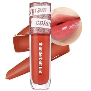 colorgram thunderbolt tint lacquer – true beauty k-drama makeup, glossy long lasting moisturizing lip stain (0.2 fl.oz, 04 daily tok)