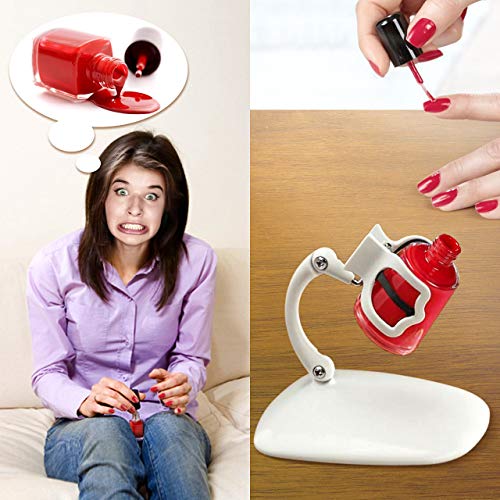 Grip and Tip Nail Polish Holder, Fingernail Polishing Tool, Manicure and Pedicure Accessory