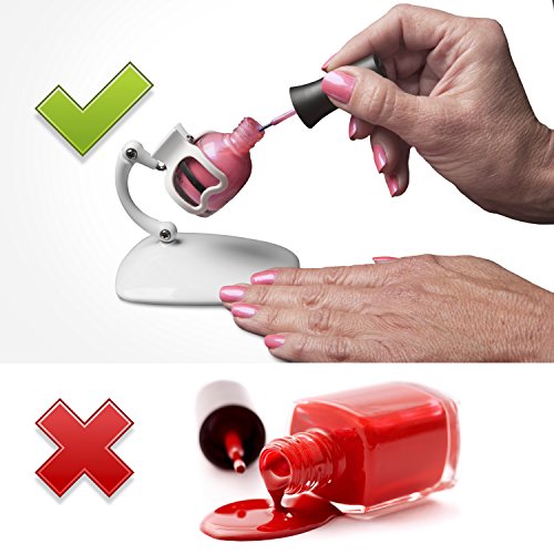 Grip and Tip Nail Polish Holder, Fingernail Polishing Tool, Manicure and Pedicure Accessory