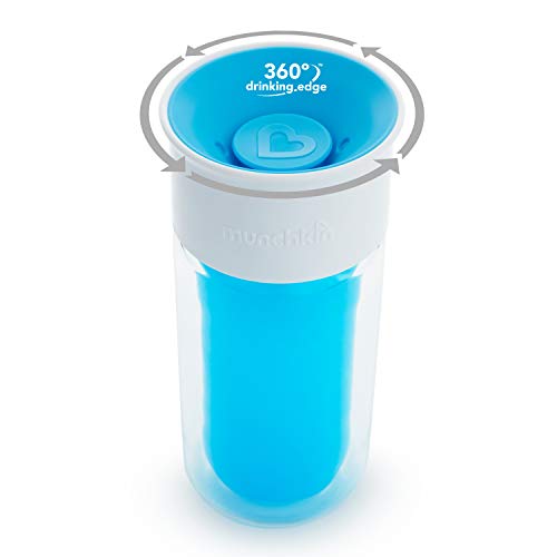 Munchkin® Miracle® 360 Insulated Sippy Cup, Includes Stickers to Customize Cup, 9 Ounce, Blue