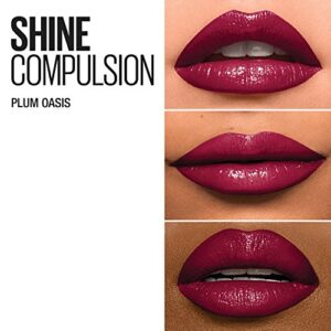 Maybelline New York Color Sensational Shine Compulsion Lipstick Makeup, Plum Oasis, 0.1 Ounce