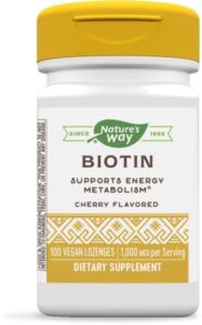 nature’s way biotin lozenges, 1,000 mcg per serving, 100 count