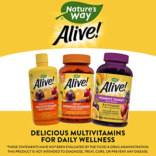 Nature’s Way Alive! Women’s Gummy Multivitamins, Vitamins & Minerals, Supports Whole Body Wellness*, Vegetarian, Mixed Berry Flavored, 130 Gummies