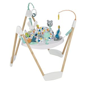 evenflo exersaucer wood frame jumper, woodland wonder