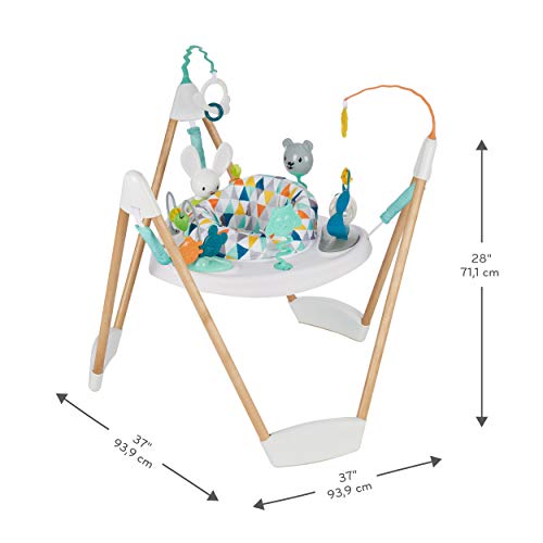 Evenflo Exersaucer Wood Frame Jumper, Woodland Wonder